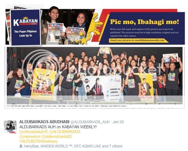 Solid ALDUBARKADS show support for "My Bebe Love" in the UAE | News and ...